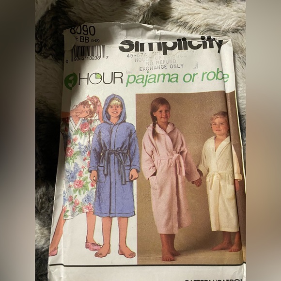 Other | Simplicity 3 Hour Pajama Or Robe Sewing Pattern Uncut 890 Size ...